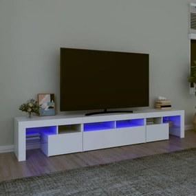 TV skříňka s LED osvětlením bílá 230x36,5x40 cm 3152786