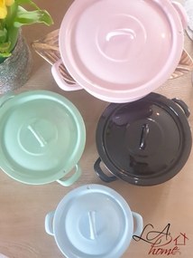 Černý smaltovaný kastrol s poklicí Blacck - Ø20cm - 2,8L