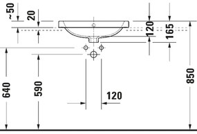 Duravit 24025500002 - Závěsné umyvadlo D-CODE 55x44 cm keramika/lesklá bílá