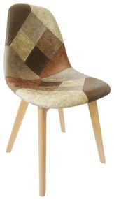 Jídelní židle, patchwork/buk, SALEVA
