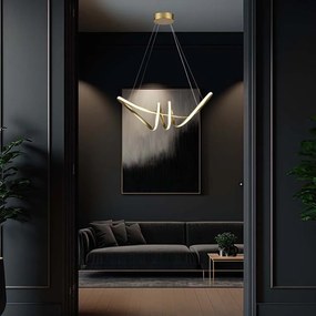 LED Solution Zlaté závěsné LED svítidlo designové 72cm 24W 8011