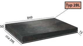 Vinylový schod Vinylové schody Brased Objectline Step 2BL - 1068 Metallic černý