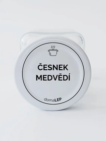 Samolepka na kořenky ČESNEK MEDVĚDÍ průhledná 5 cm tučné písmo