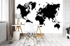 Fototapeta - Mapa černobílého světa (152,5x104 cm)