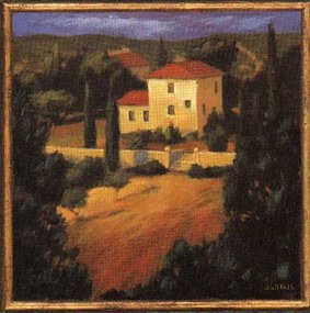 Obrázek 18x18, toskánsko, rám sv. dub - červotoč