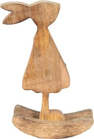 Dřevěná dekorace králíčí dívka v šatičkách M - 14*7*25 cm