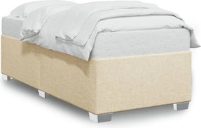 Rám postele bez matrací krémově 90x200 cm textil 3284448
