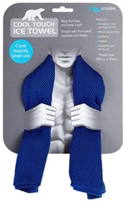 Creative products Chladící ručník, modrá barva, 100 x 30 cm