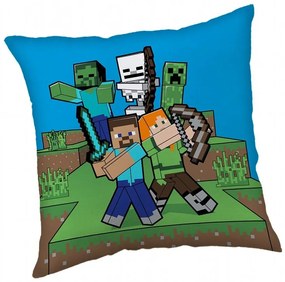 Polštářek Minecraft Mobs vs Us 40x40 cm