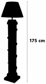 Dřevěná stojací lampa z trámu WOOD/1x E27/stará borovice