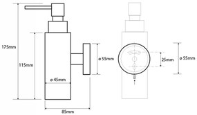 Sapho X-ROUND dávkovač mýdla 150ml, chrom - XR104