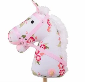 Bigjigs Toys Růžový kůň na tyči / od 3 let