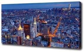 Wallmuralia Moderní fotoobraz canvas na rámu Manhattan noc 100x50