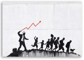 Gario Obraz na plátně Banksy ecomonic politika Rozměry: 60 x 40 cm