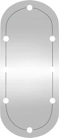 Nástěnné zrcadlo s LED osvětlením 45 x 100 cm sklo oválné 3189164