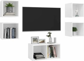 5dílný set TV skříněk bílý dřevotříska 3079601