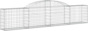 Klenuté gabionové koše 4 ks 300x30x60/80 cm pozinkované železo 3146487