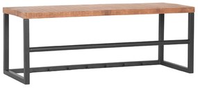 Šedá kovová lavice s dřevěnou deskou LABEL51 Kapstok