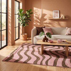 Růžový/hnědý koberec 160x230 cm Aurora – ESTE