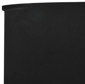 3dílná zástěna proti větru textil 400 x 80 cm černá