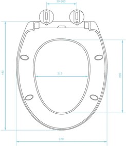 Kuchinox Standard, WC sedátko z polypropylenu 447x370 mm, soft-close, bílá, LAV-ADA_611E