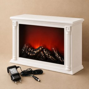 Dekorativní LED krb v klasickém stylu, 10 x 33 x 21 cm