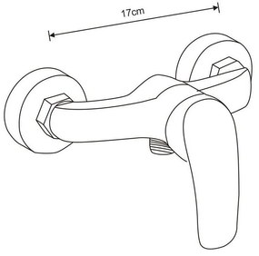 Mexen Fabia, sprchová baterie, chromová, 746540-00