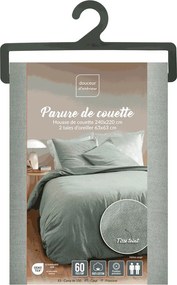 Zelené 3dílné bavlněné povlečení na dvoulůžko/prodloužené 240x220 cm Meline – douceur d'intérieur