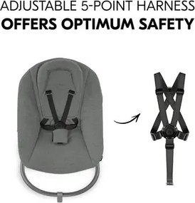 Hauck Křesílko Alpha Bouncer Premium Dark Grey k židli Alpha+/Beta+
