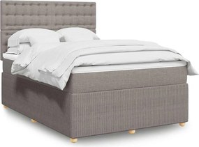 Box spring postel s matrací taupe 160x200 cm textil 3292125