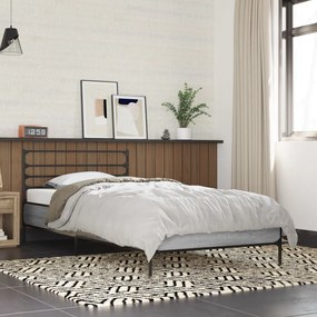 Rám postele šedý sonoma 90 x 200 cm kompozitní dřevo a kov - Default Title