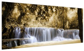 Obraz vodopádů (100x40 cm)