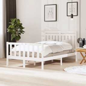 Rám postele bílý masivní dřevo 120 x 190 cm Small Double,  3100690 HangarStore.cz