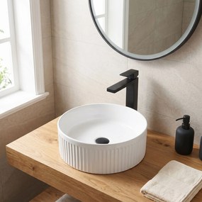 Rea Selina, umyvadlo na desku 355x355x110 mm, bílá, REA-U6945