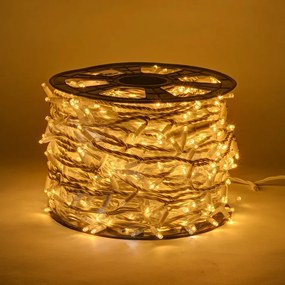 Eco Fix LED světelný řetěz, venkovní, 80 m, teple bílá, 800 diod, bílý kabel, IP67, cívka