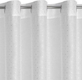 ZÁCLONA NA KROUŽCÍCH SIBEL 300 CM X 250 CM CM BÍLÁ