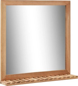 vidaXL Koupelnové zrcadlo 60 x 12 x 62 cm masivní ořechové dřevo [247605]