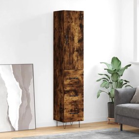Skříň highboard kouřový dub 34,5 x 34 x 180 cm kompozitní dřevo