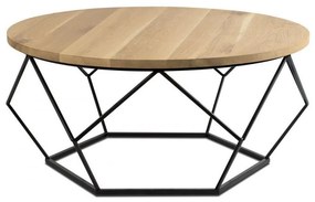  HowHomely | Konferenční stolek OAKLOFT 41,5x90 cm černá/dub | DD0060