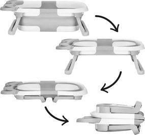 Vanička pro miminko s teploměrem skládací 27L SPRINGOS BAMBINA šedá