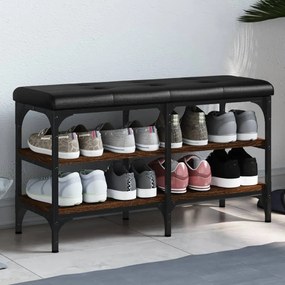 Lavice s botníkem kouřový dub 82 x 32 x 47 cm kompozitní dřevo