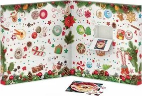 EUROGRAPHICS Puzzle Adventní kalendář: Vánoční dobroty / 24x50 dílků /