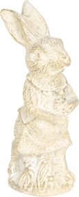 Dekorace béžový králík s patinou - 4*4*11 cm