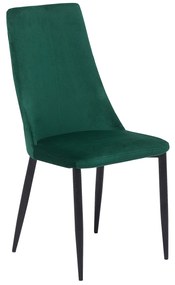 Sada dvou sametových jídelních židlí v zelené barvě CLAYTON Beliani