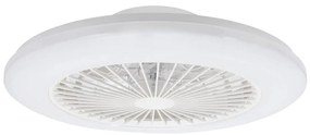 Aigostar-LED Stmívatelný str. ventilátor LED/40W/230V 2700-6500K 50cm+DO bílá