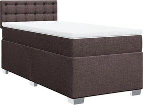 Box spring postel s matrací tmavě hnědá 80x200 cm textil 3285732