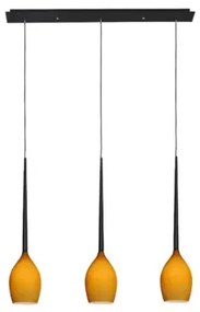 Retro lustr Izza 3 Matt Amber