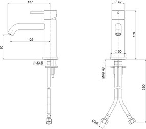 Sapho Sapho, ULTRAMIX stojánková umyvadlová baterie bez výpusti, chrom, UT002