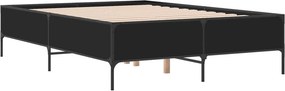 Rám postele černý 120 x 190 cm kompozitní dřevo a kov 3279817