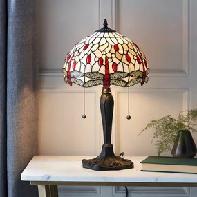Endon 64086 - Stolní lampa Tiffany DRAGONFLY 2xE27/60W/230V pr. 30 cm